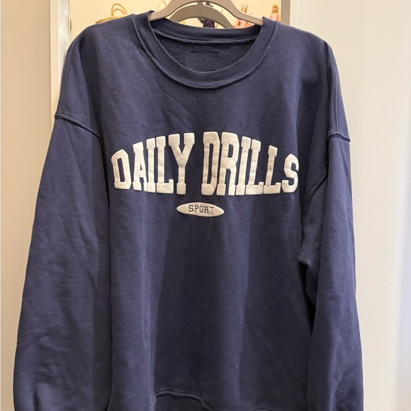 Daily Drills | Sweaters | Daily Drills Sport Navy Crew Neck Sweatshirt ...